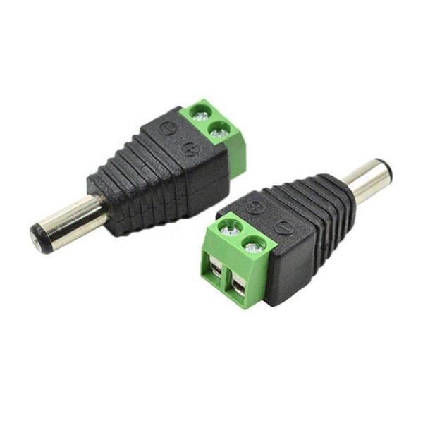 DC Power Jack Plug Adapter Connector,12V, 24V Male +Female 2.1 X 5.5MM ...